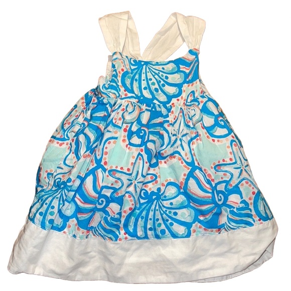 Gymboree | Dresses | Seashell Print Sundress With White Trim Bow On ...